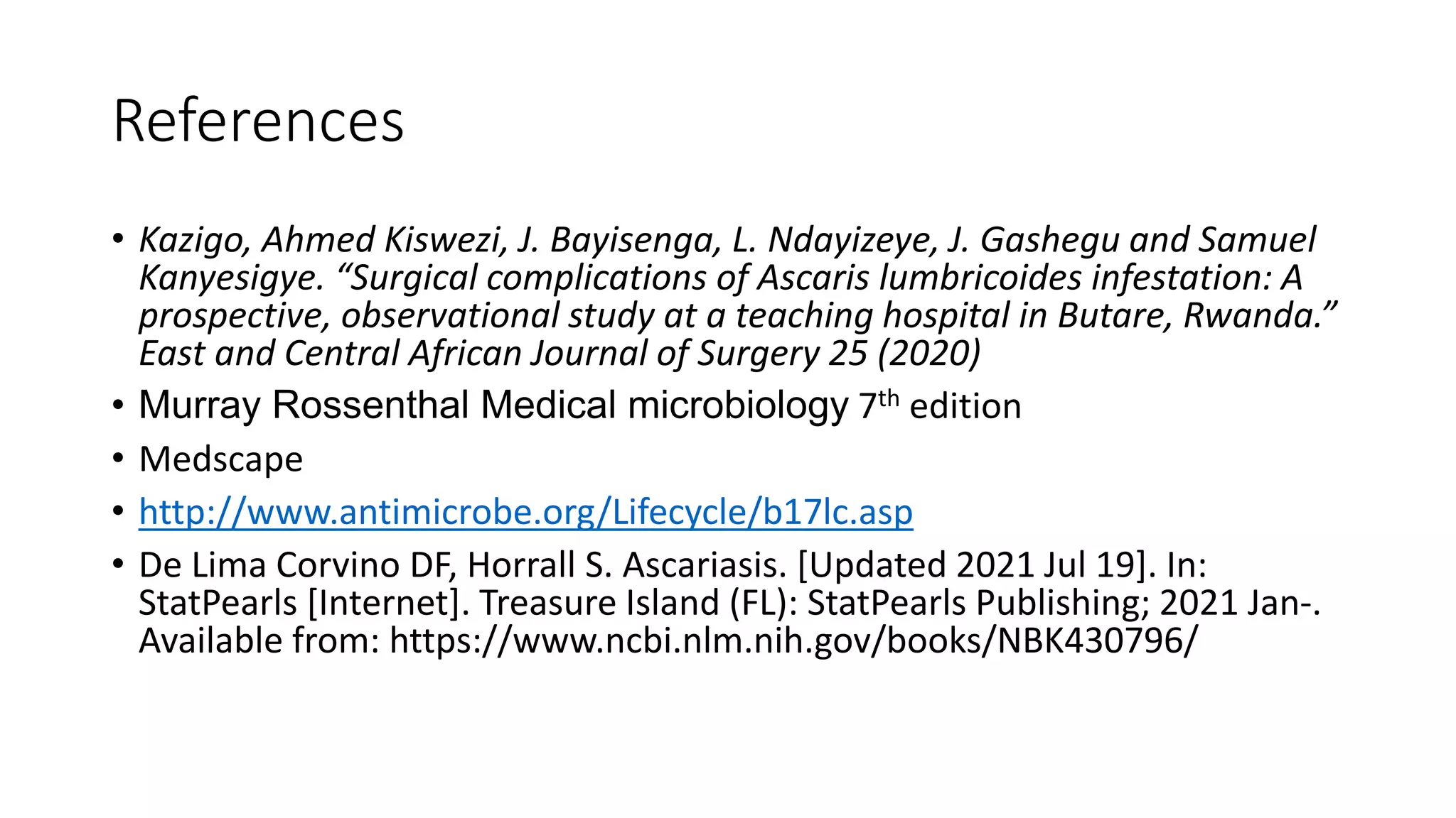 Ascaris and its surgical complications.pptx