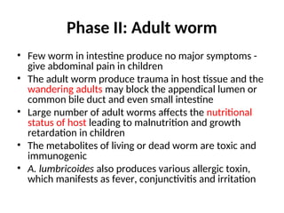 ASCARIS LUMBRICOIDES.power point for medicine | PPT