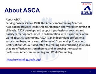 ASCA Swimming Coach ECN - Roster of Featured Coaches 2017 (part 1 ...