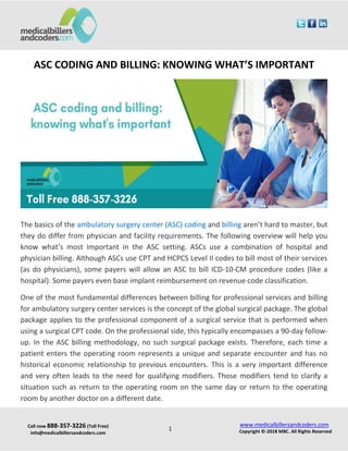 ASC CODING AND BILLING: KNOWING WHAT’S IMPORTANT | PDF | Health Insurance | Insurance
