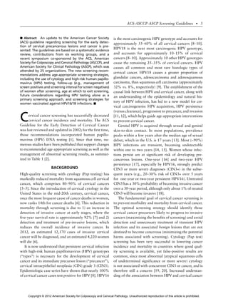 Asccp guidelines 2012 cx cancer prevention | PDF