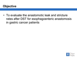Outcomes Using Double-Staple Technique for Esophagoenteric Anastomosis ...