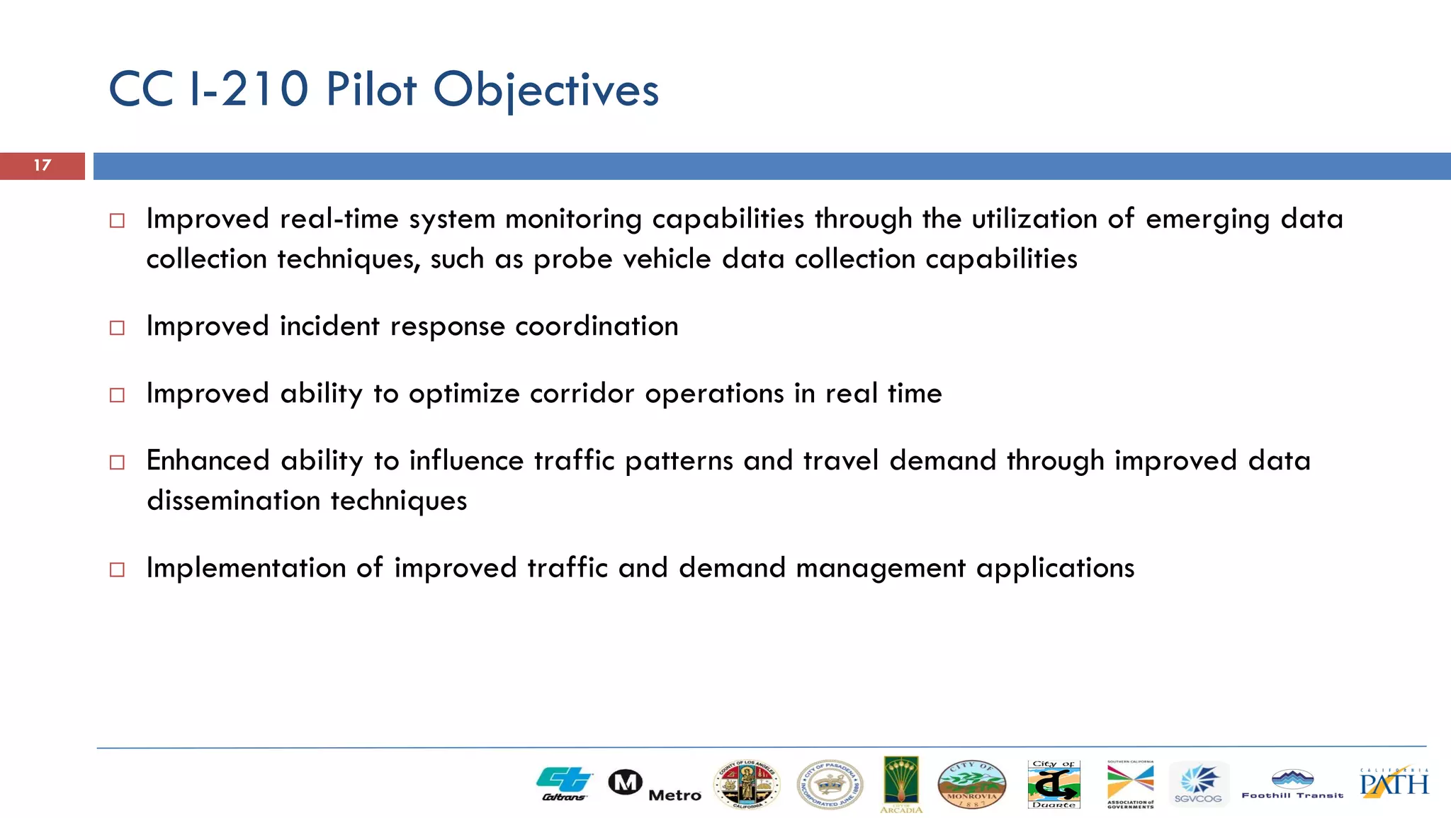 Caltrans District 7 Connected Corridors Pilot on I-210 | PDF