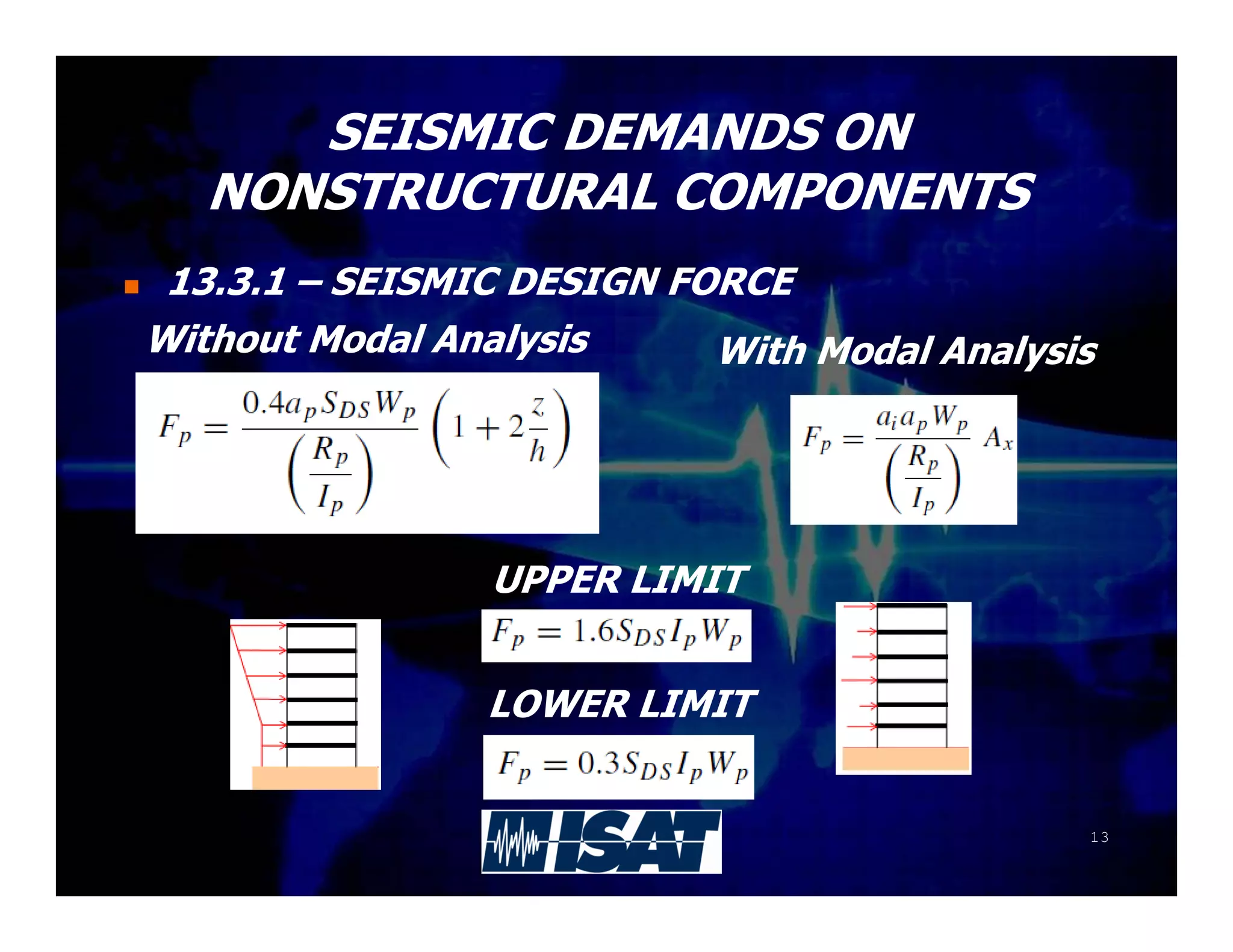 Asce 7 10 presentation on seismic bracing for mep systems | PDF