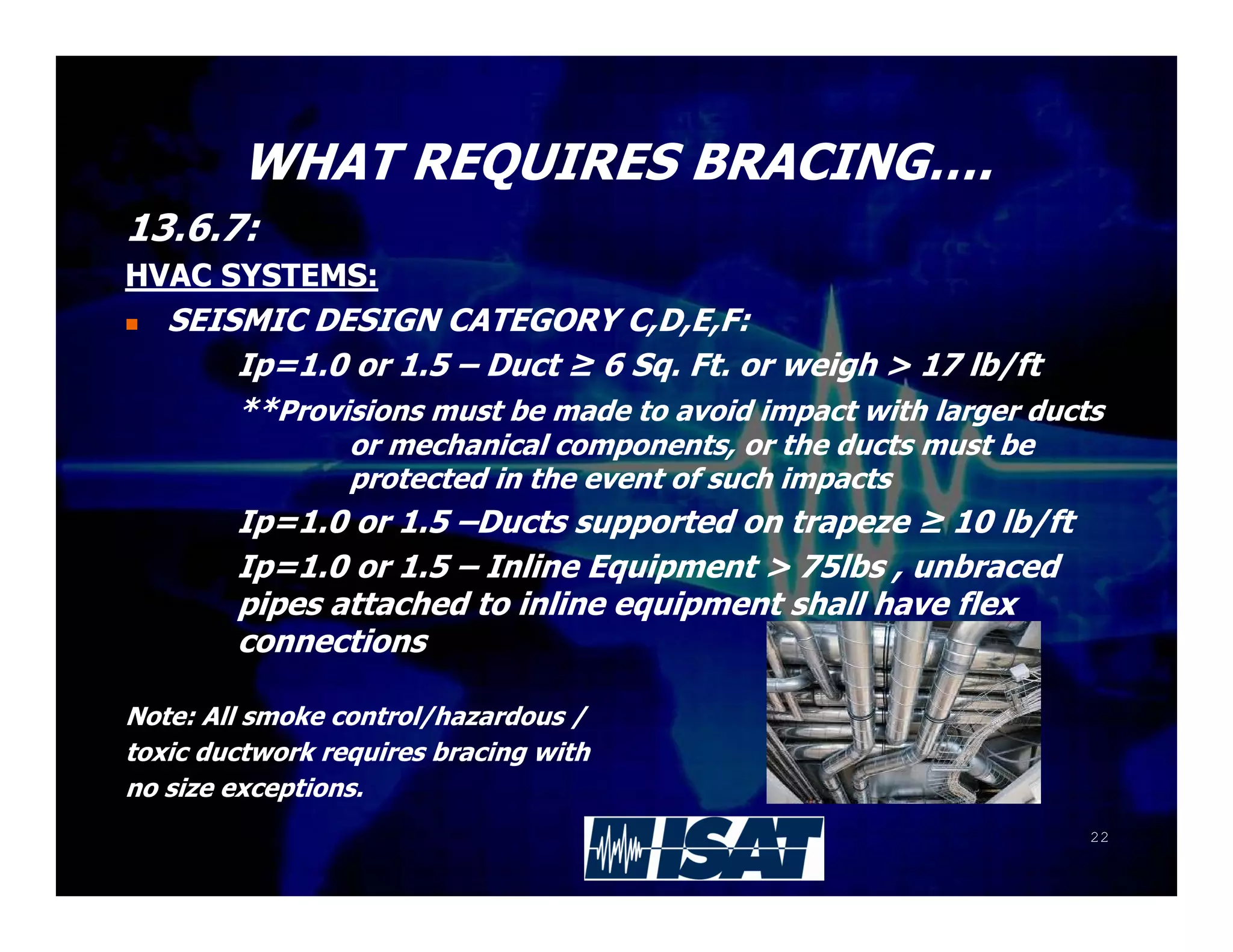 Asce 7 10 presentation on seismic bracing for mep systems | PDF