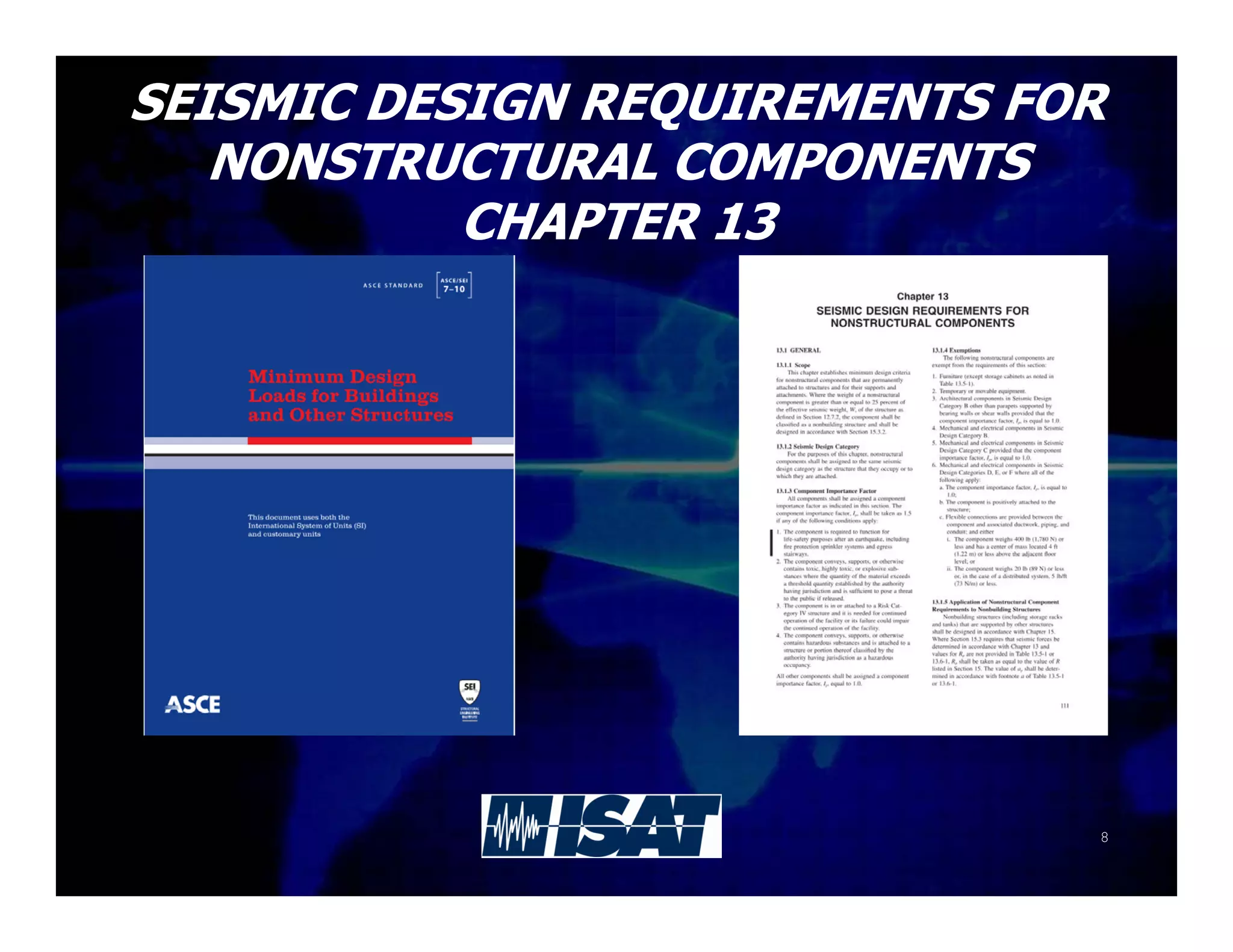 Asce 7 10 presentation on seismic bracing for mep systems | PDF