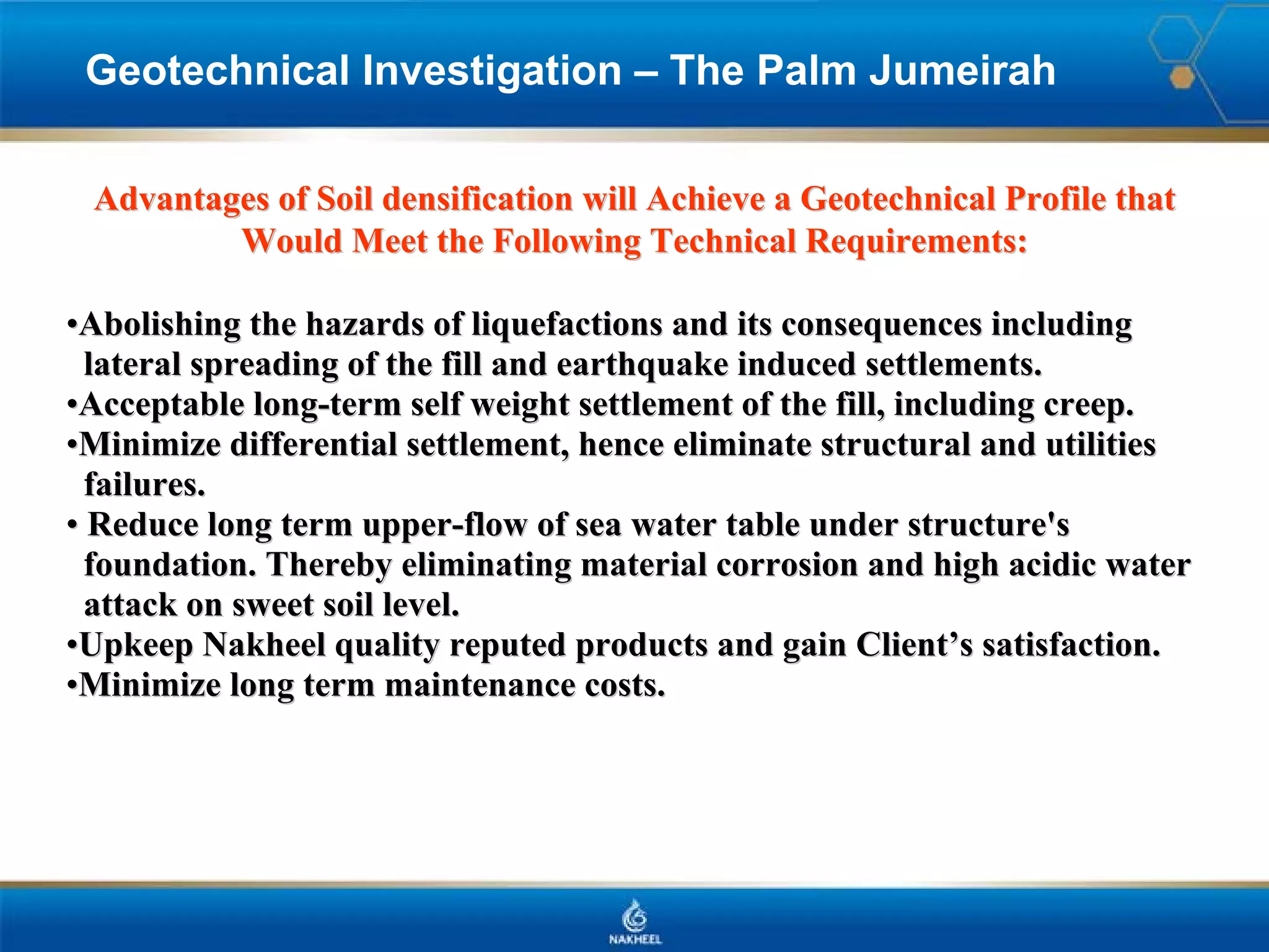 Soil Densification is a Strategic Need for the Palm Island Development ...