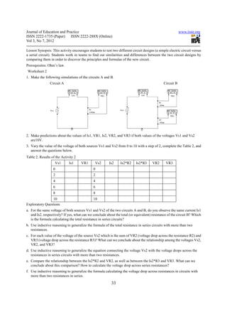 A scenario based learning of electrical circuits | PDF