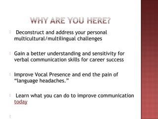 Effective Communication in a Multicultural Environment | PPT