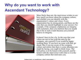 Ascendant technology interview questions and answers | PPT