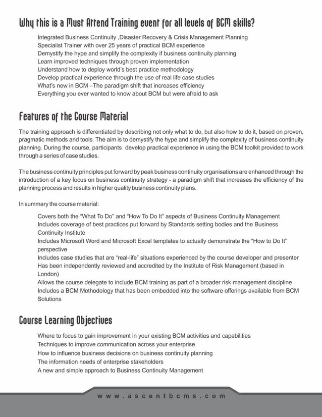 Ascent bcms e brochure | PDF