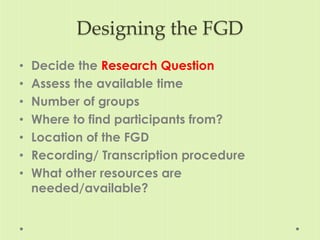 Focus group discussions in psychological research | PDF