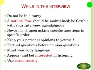 Interviewing in qualitative psychology research | PDF