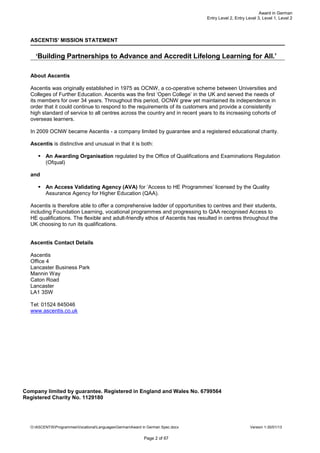 Ascentis award in german | PDF