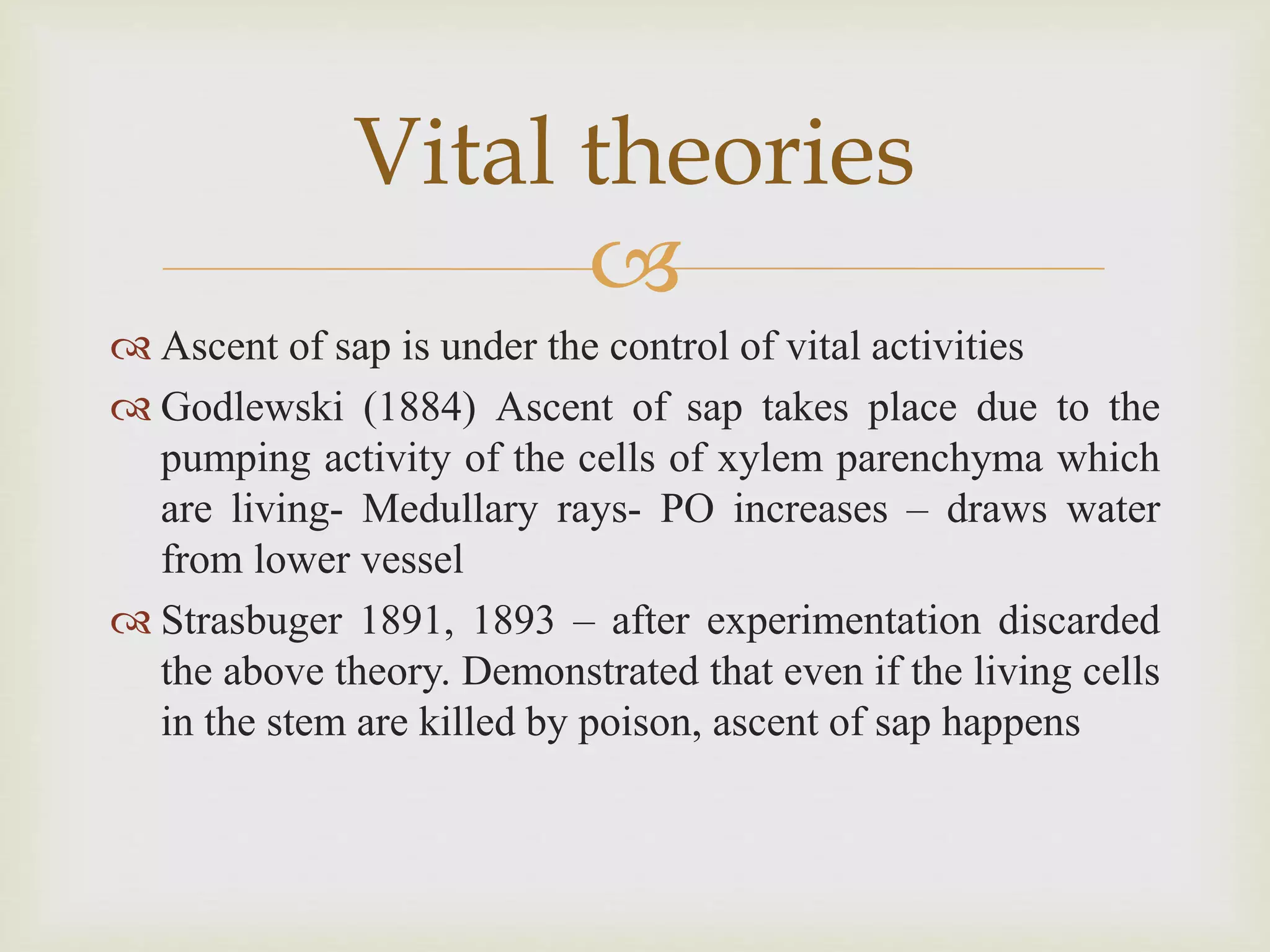 Ascent of sap in plants - Physiology of Plants | PPTX