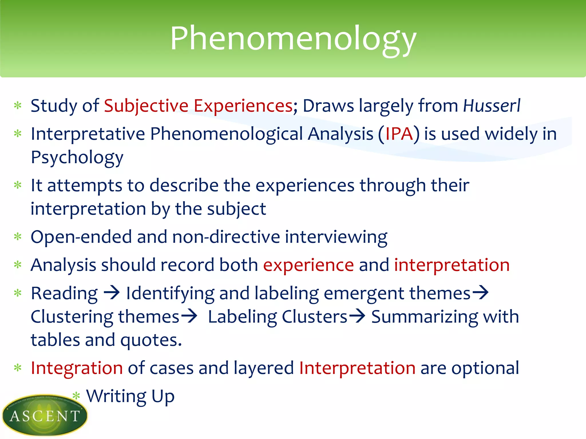 Qualitative methods in Psychology Research | PDF