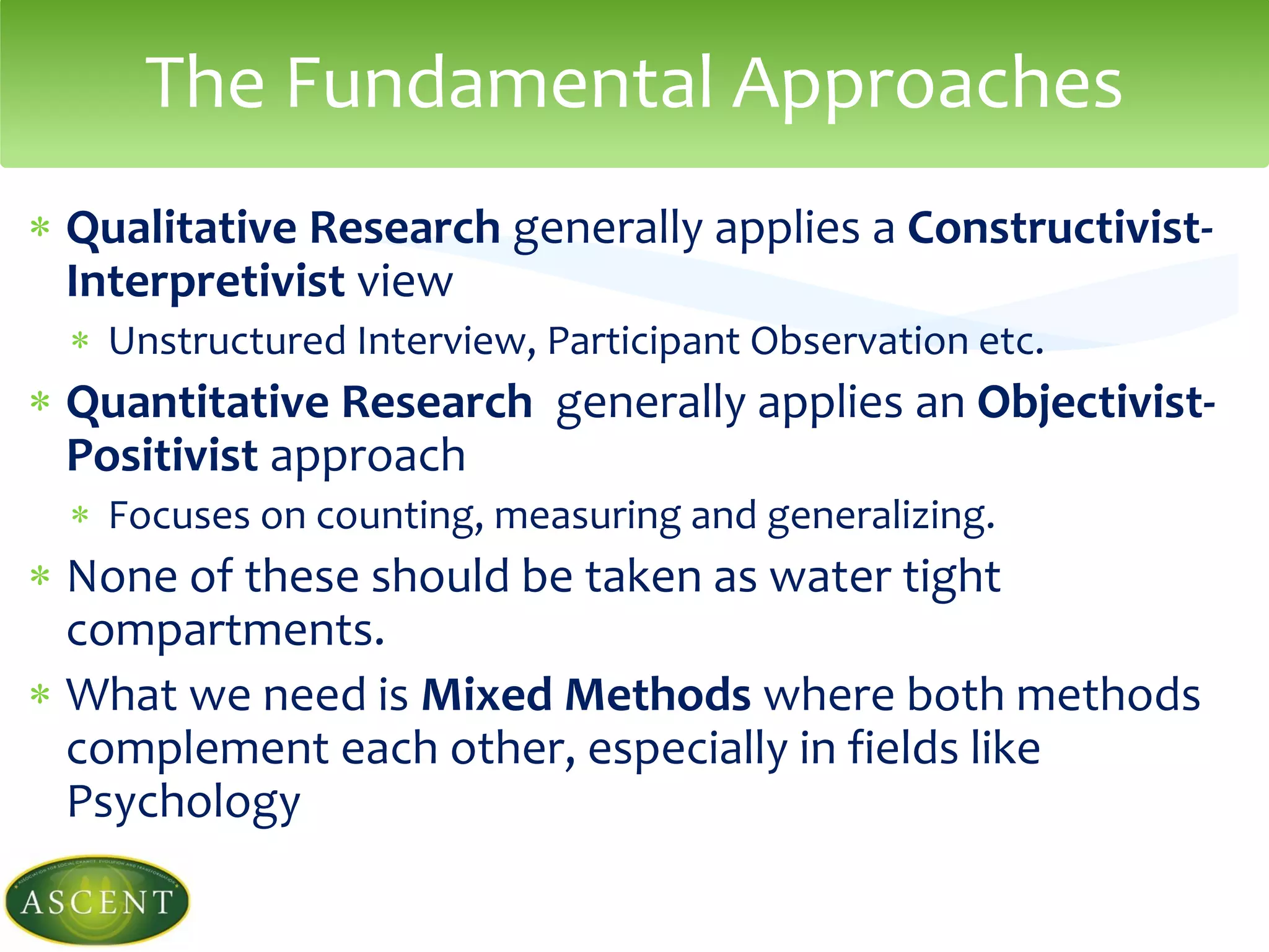 Qualitative methods in Psychology Research | PDF