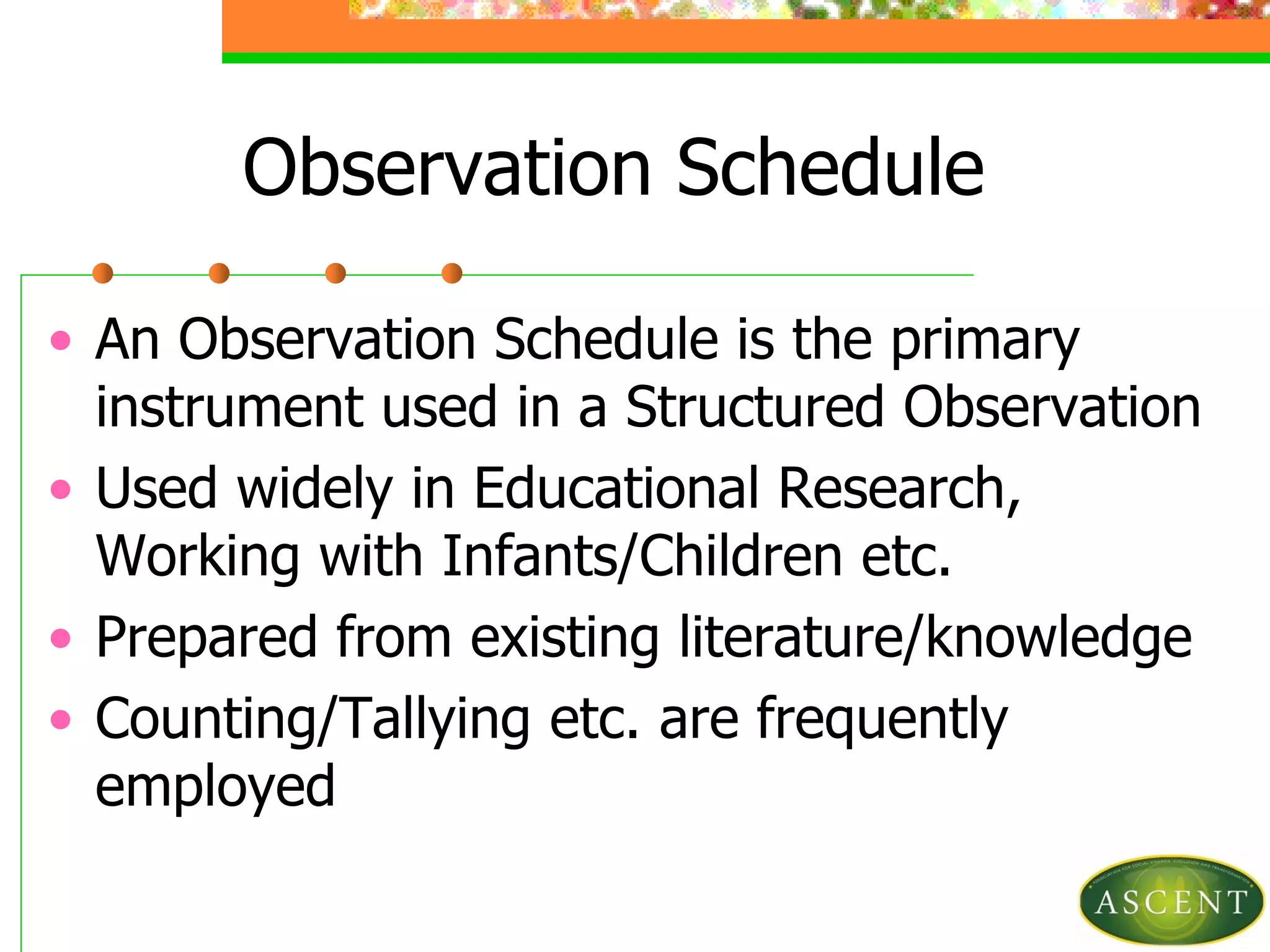 Structured observation as research_method | PDF