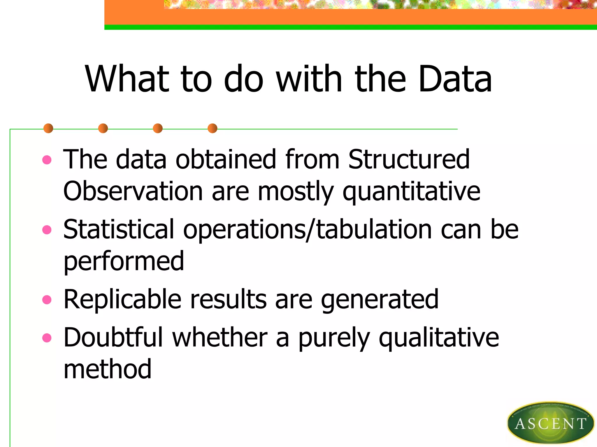 Structured observation as research_method | PDF
