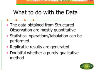 Structured observation as research_method | PDF