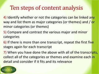 Thematic content analysis in psychology | PDF