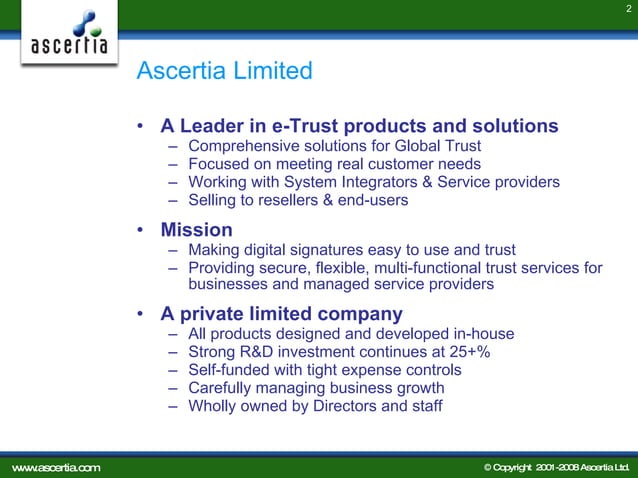 Ascertia Adss Server Capabilities | PPT