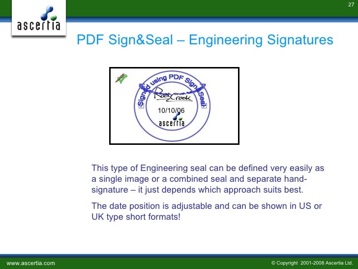 Ascertia PDF Sign & Seal - simple way to sign PDF documents