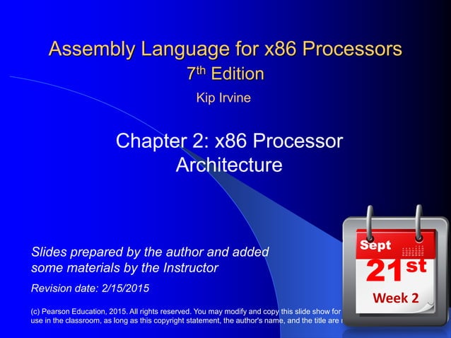 Assembly Language for x86 Processors 7th Edition Chapter 2 : x86 Processor Architecture | PDF ...