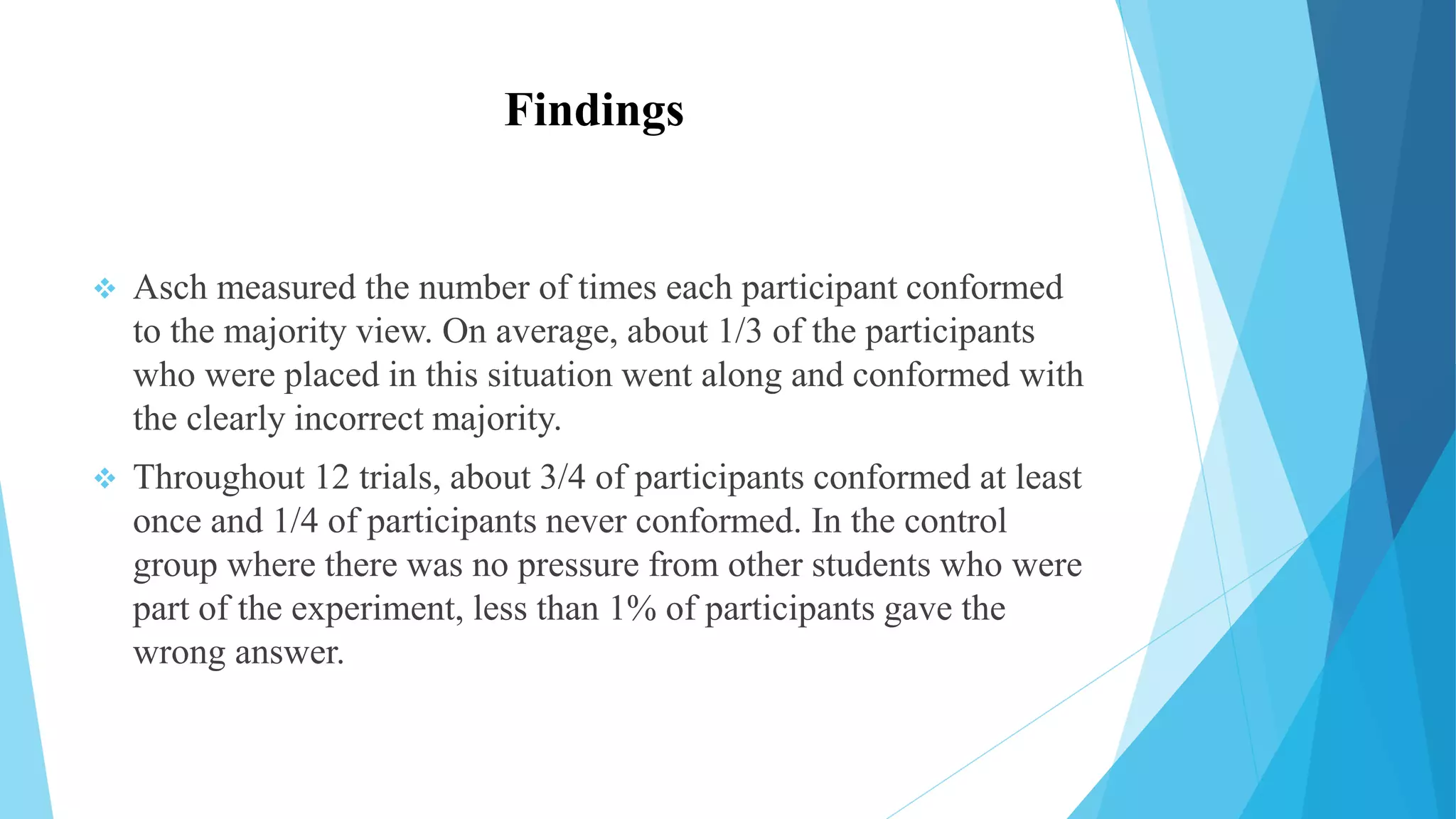 Asch conformity experiment | PPTX