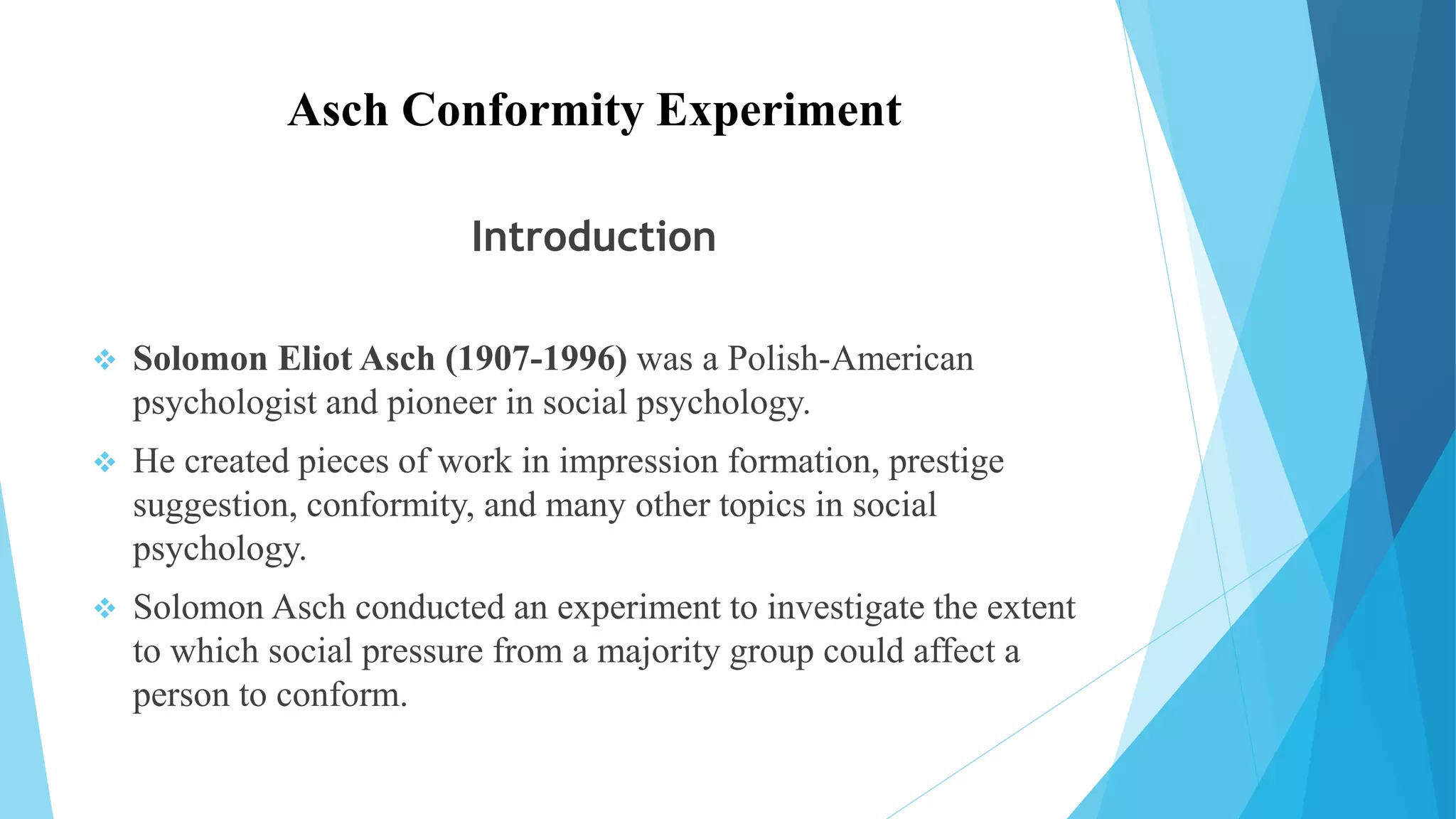 Asch conformity experiment | PPTX