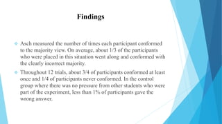 Asch conformity experiment | PPTX