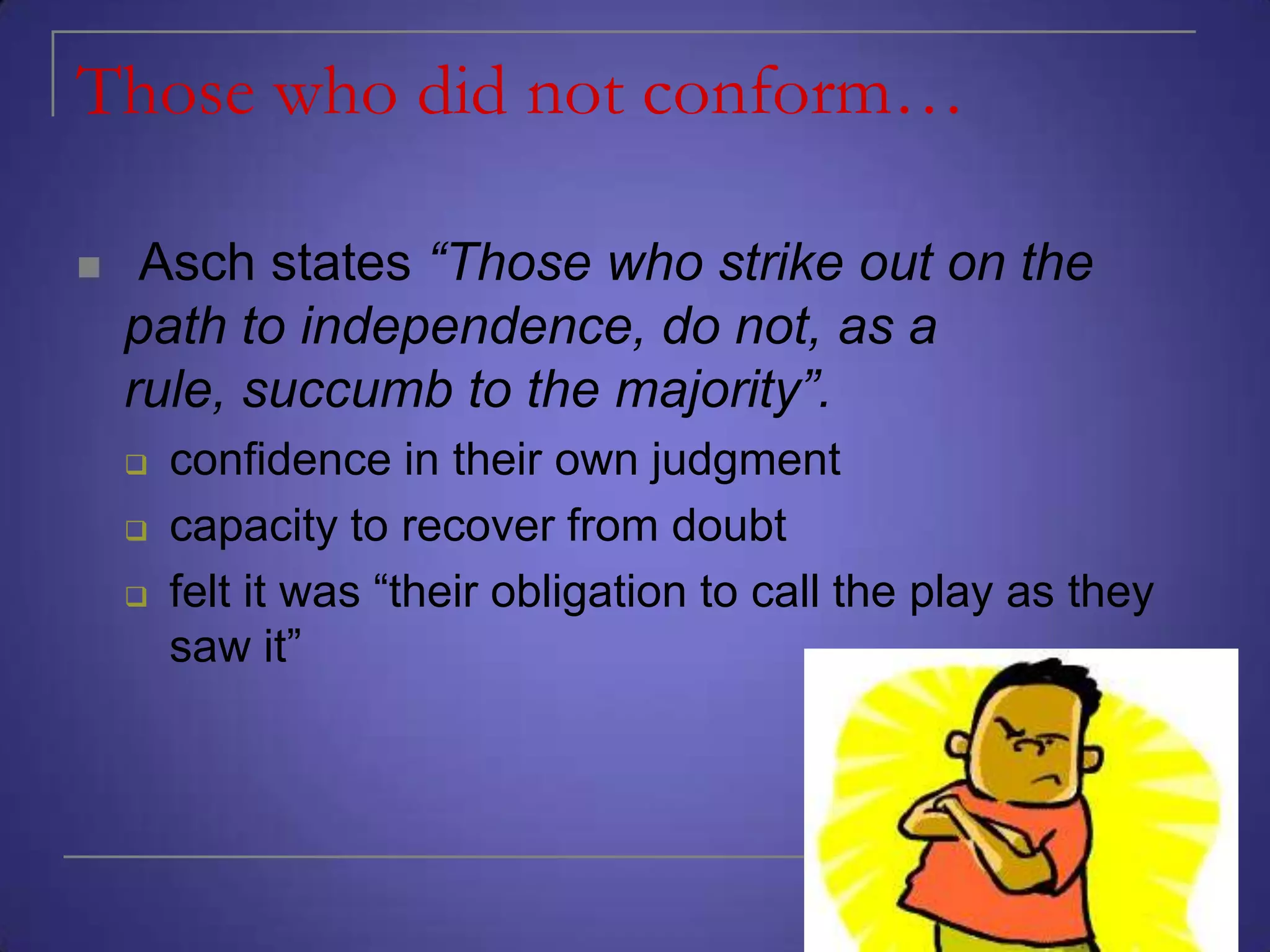 Asch Conformity Social Psychology AS | PPTX