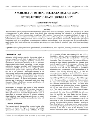 A scheme for optical pulse generation using optoelectronic phase locked loops | PDF