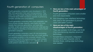 generations of computer and its time period | PPTX