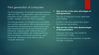 generations of computer and its time period | PPTX