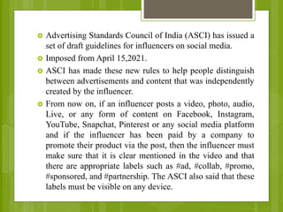 ASCI: Advertising Standard Council of India | PPTX
