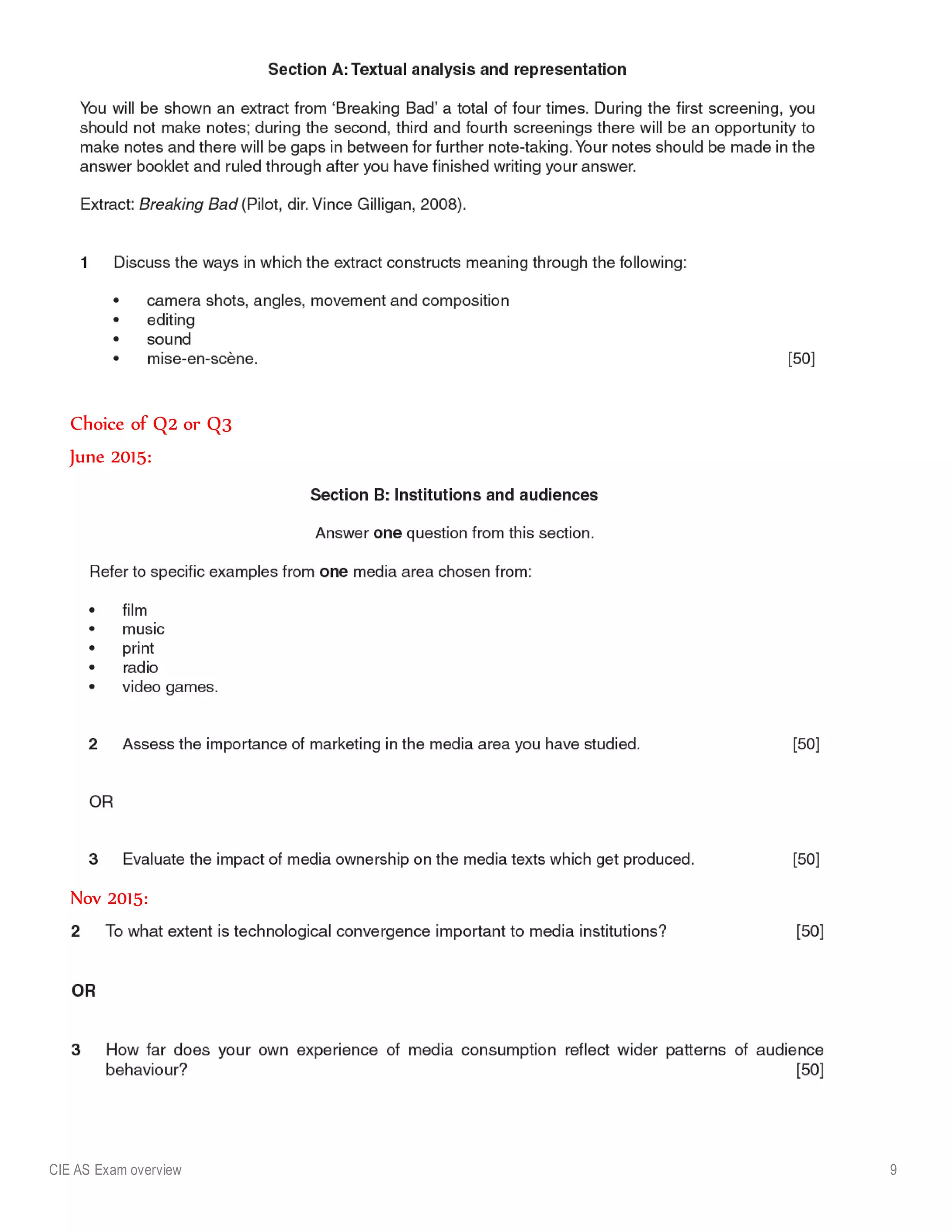 AS CIE exam overview | PDF