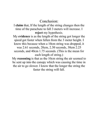 Procedure and Conclusion | DOCX