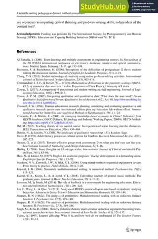 A Scientific Writing Pedagogy And Mixed Methods Assessment For Engineering Education Using Open ...