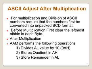 Ascii adjust & decimal adjust | PPTX