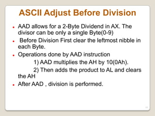 Ascii adjust & decimal adjust | PPTX