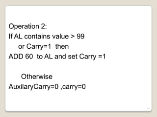 Ascii adjust & decimal adjust | PPTX