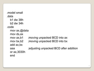 Ascii adjust & decimal adjust | PPTX