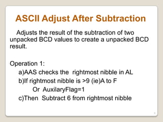 Ascii adjust & decimal adjust | PPTX