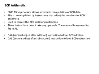 Ascii arithmetic instructions | PPTX