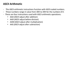 Ascii arithmetic instructions | PPTX