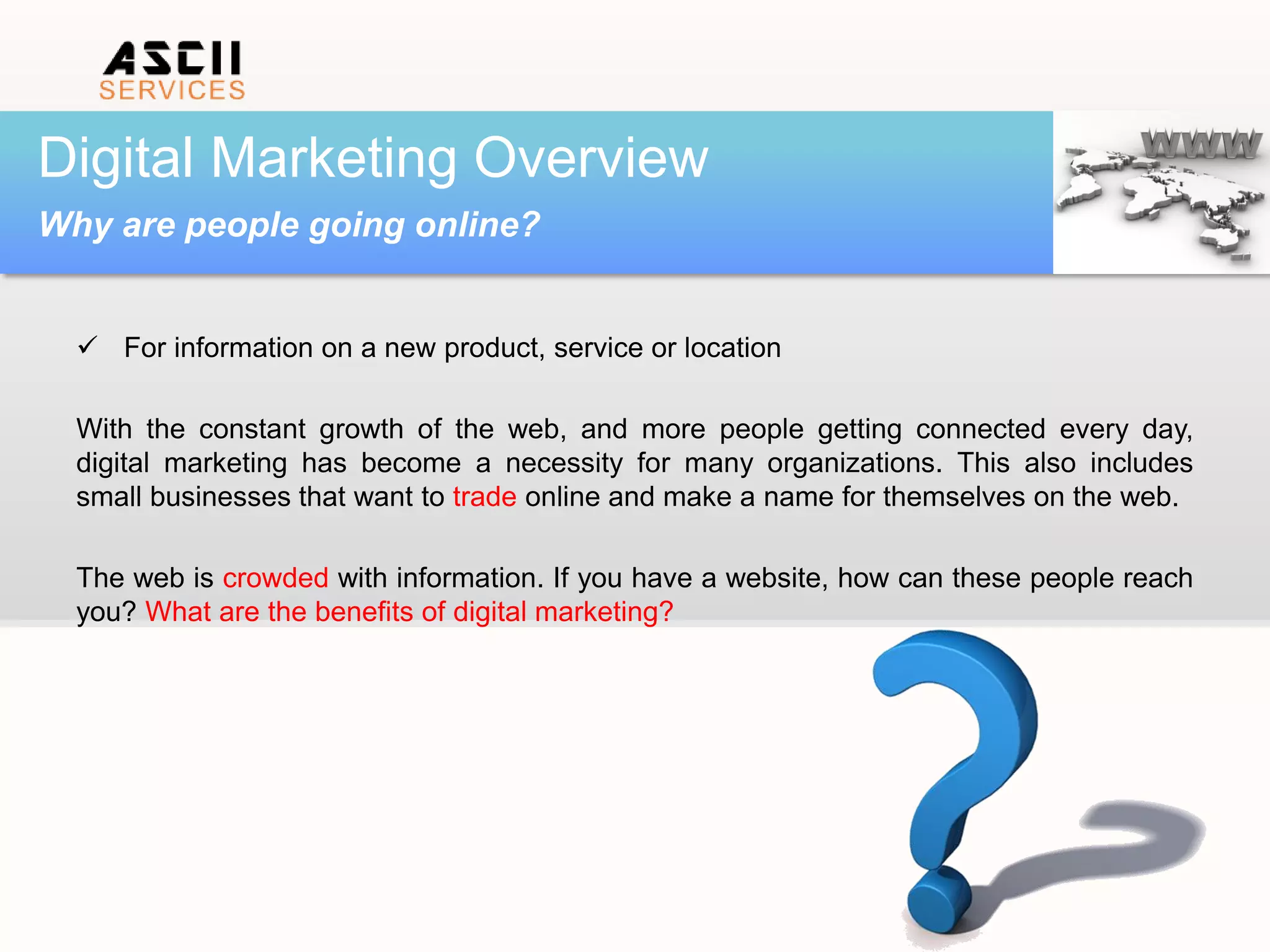 Ascii digital marketing Profile | PPT