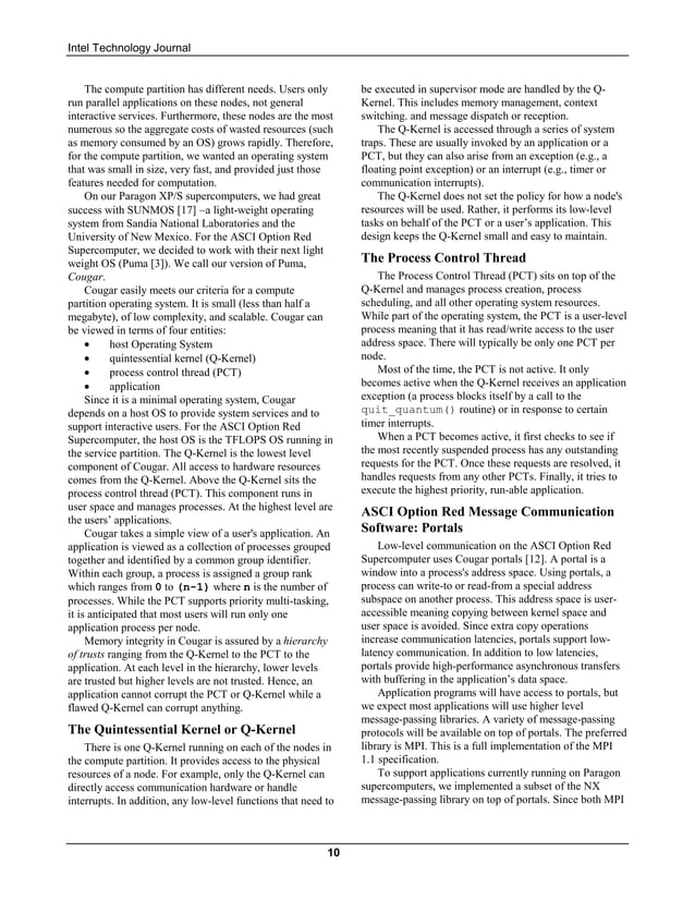 An Overview of Intel TFLOPS Super Computer | PDF