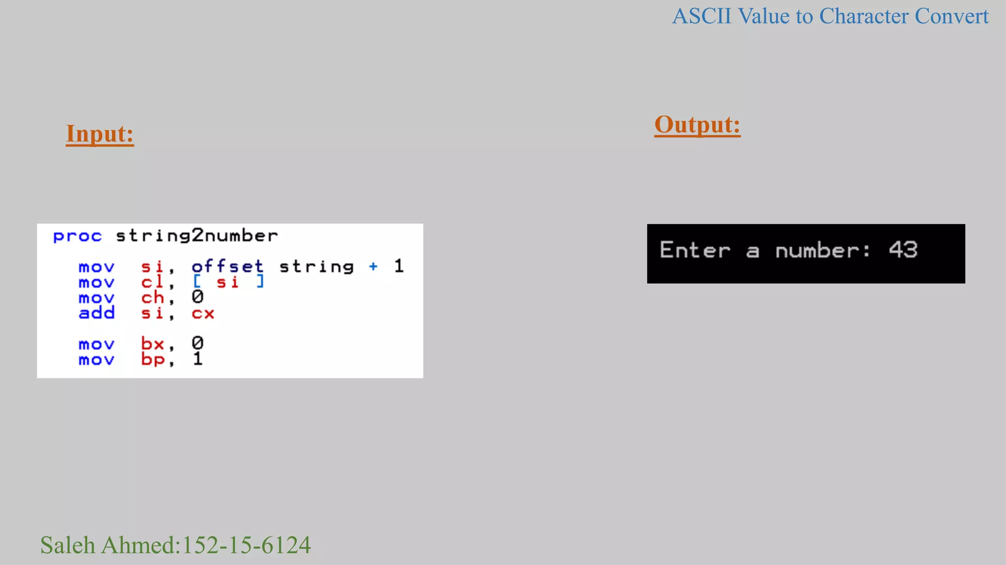 ASCII value to Character Converter | PPTX | Technology & Computing