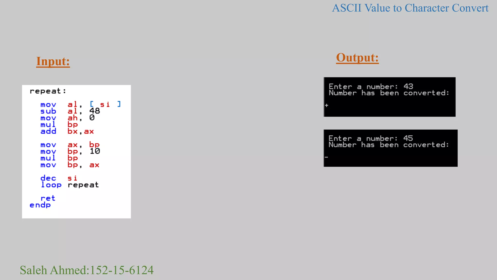 ASCII value to Character Converter | PPTX | Technology & Computing